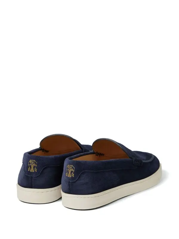 Brunello Cucinelli Suede Penny Loafers