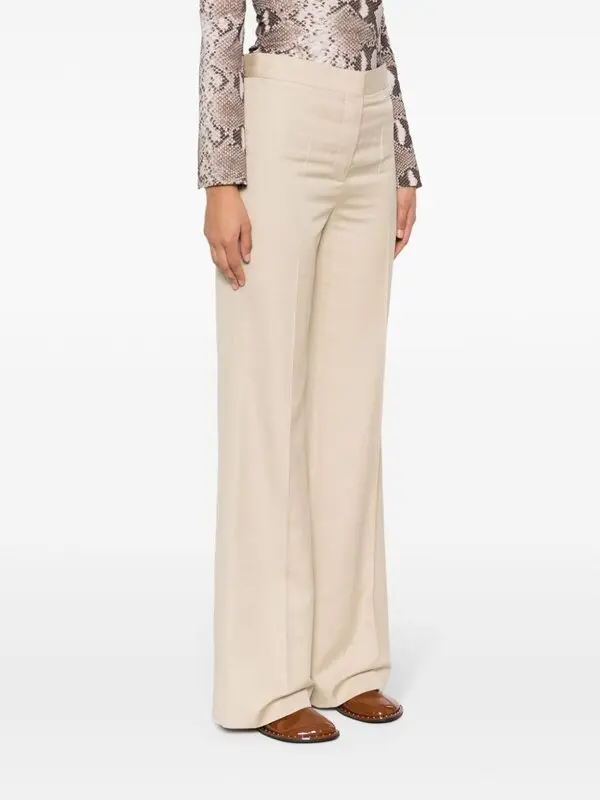 Stella McCartney High-waisted Flared Trousers - Neutrals