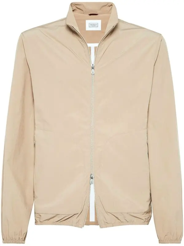 Brunello Cucinelli Zip-fastening Windbreaker Jacket - Neutrals