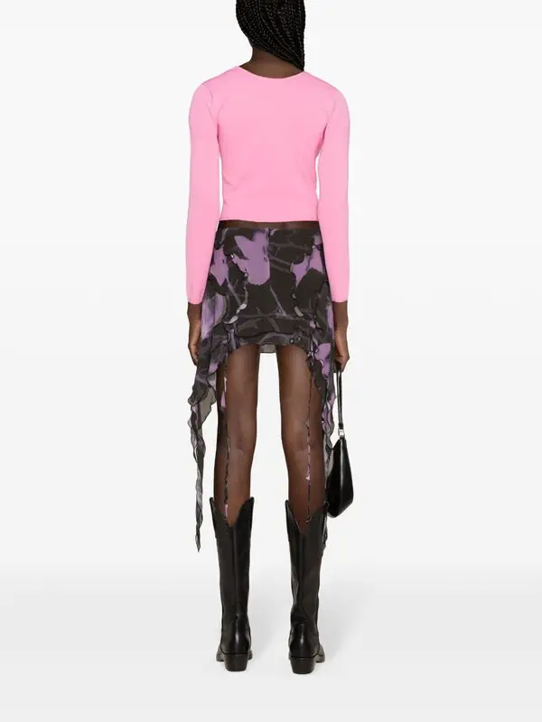 Dsquared2 Faux-pearl Cut-out Cardigan - Pink