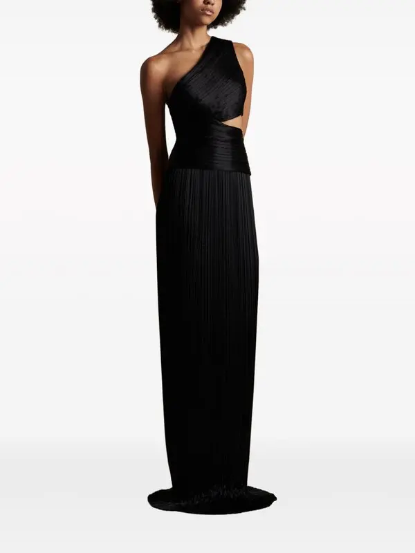Adam Lippes Delphos Pleated Charmeuse Gown