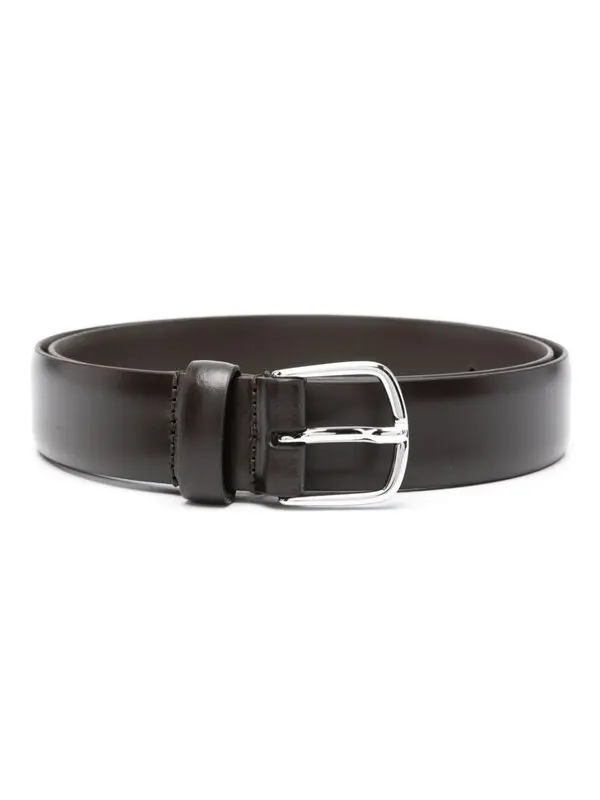 FURSAC Smooth-grain Leather Belt - Brown