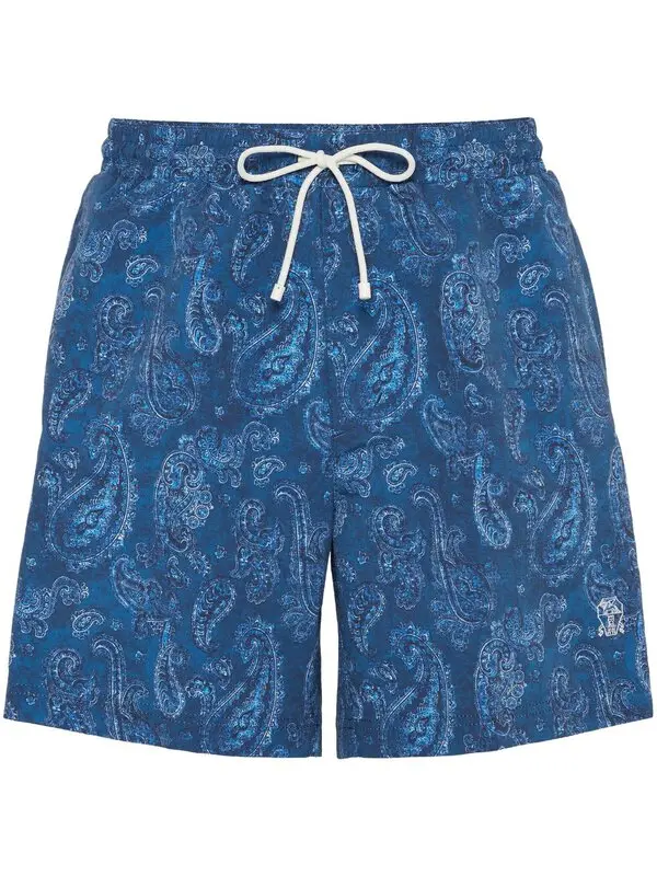 Brunello Cucinelli Paisley-print Swim Shorts