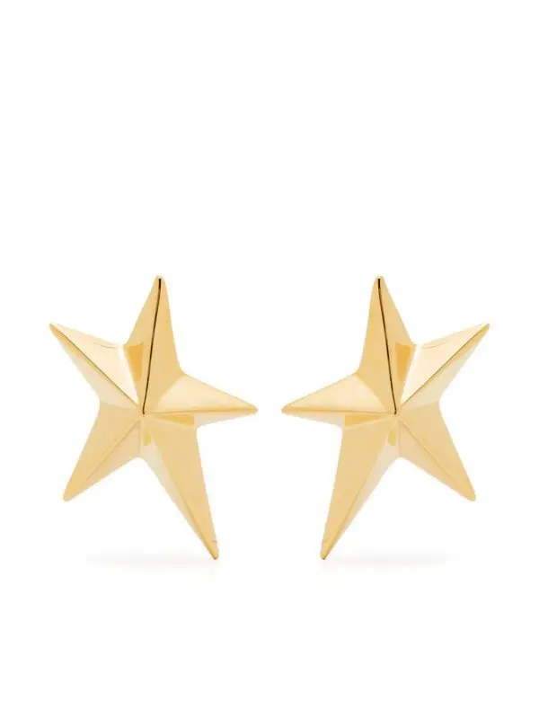 MUGLER Star Stud Earrings - Gold
