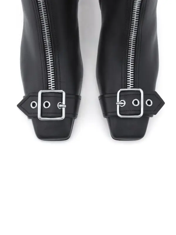 COURREGES Gogo Leather Ankle Boots