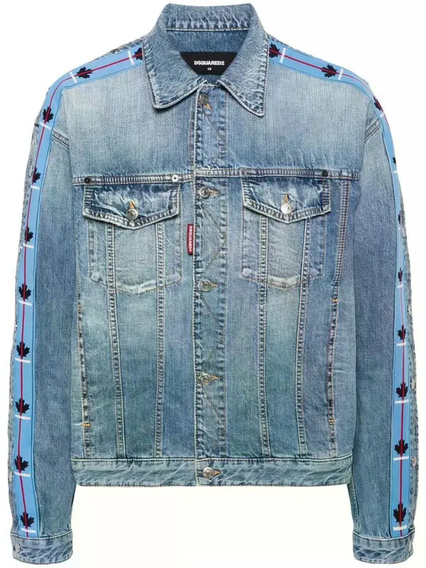 Dsquared2 Dan Logo-panels Denim Jacket - Blue