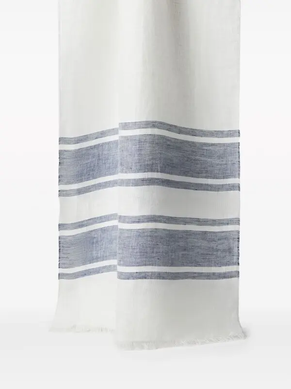 Brunello Cucinelli Stripe-detail Mélange Linen Scarf