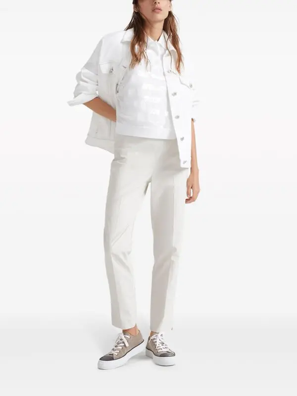 Brunello Cucinelli Stretch-cotton Capri Trousers