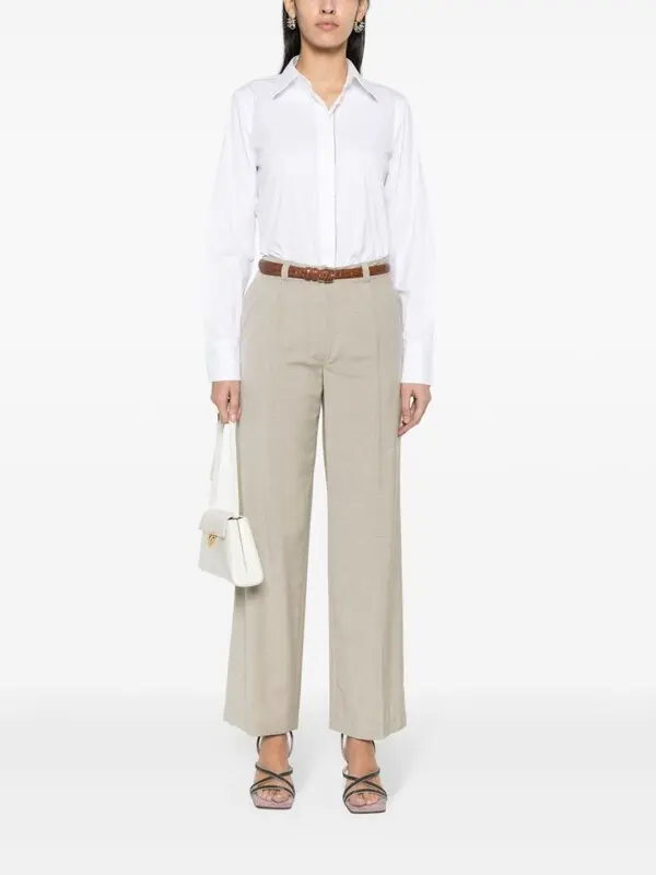 Brunello Cucinelli Beaded-trim Poplin Shirt - White