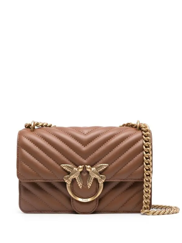 Pinko Small Love One Shoulder Bag - Brown