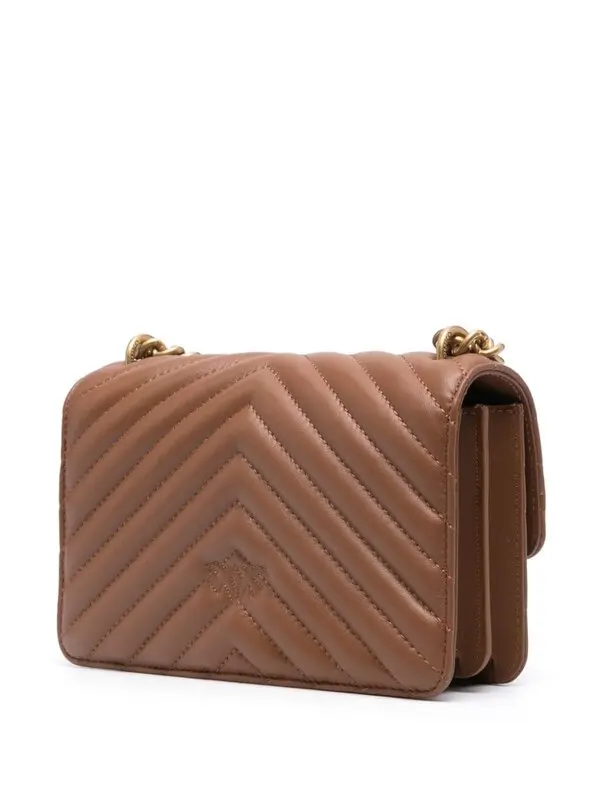Pinko Small Love One Shoulder Bag - Brown