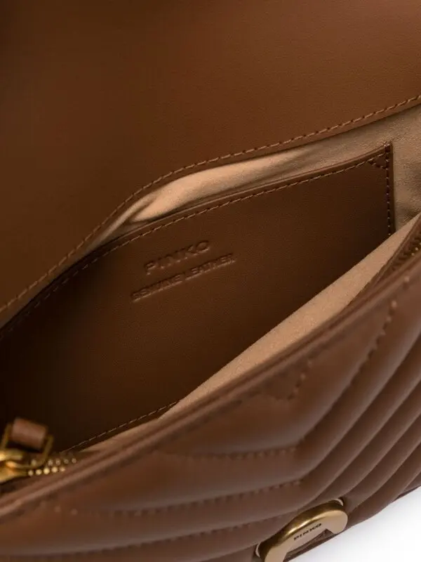 Pinko Small Love One Shoulder Bag - Brown