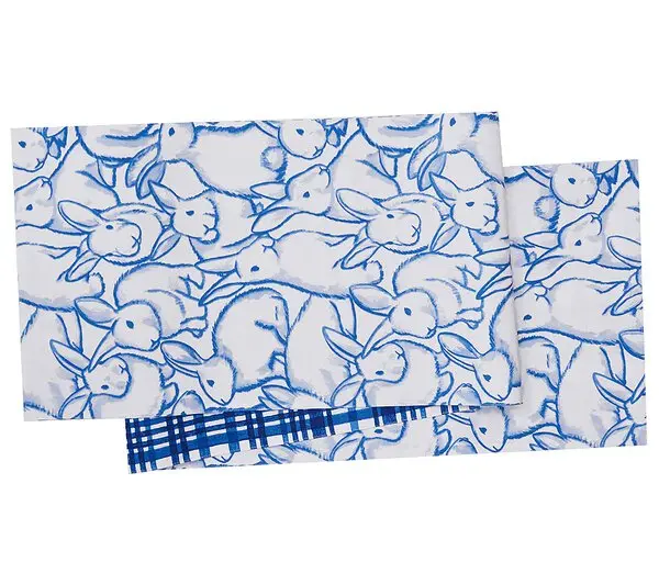 C&F HOME Blue Bun & Plaid Table Runner Valerie - One-color