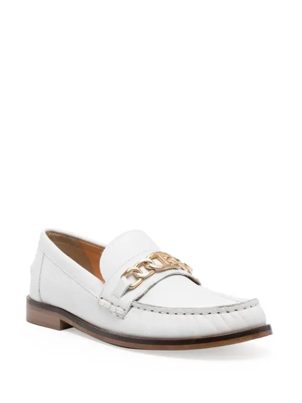 TWINSET Chain-detail Leather Loafers