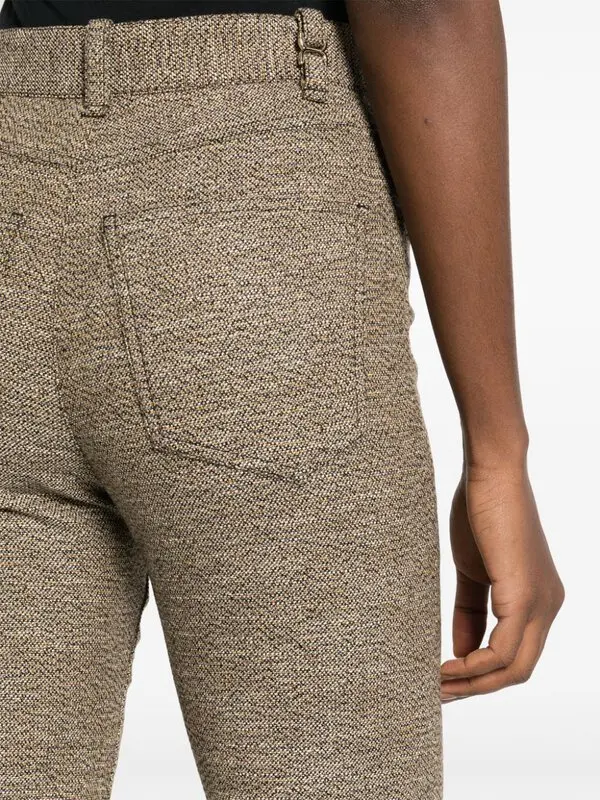 Chloé Flared Tweed Cropped Trousers