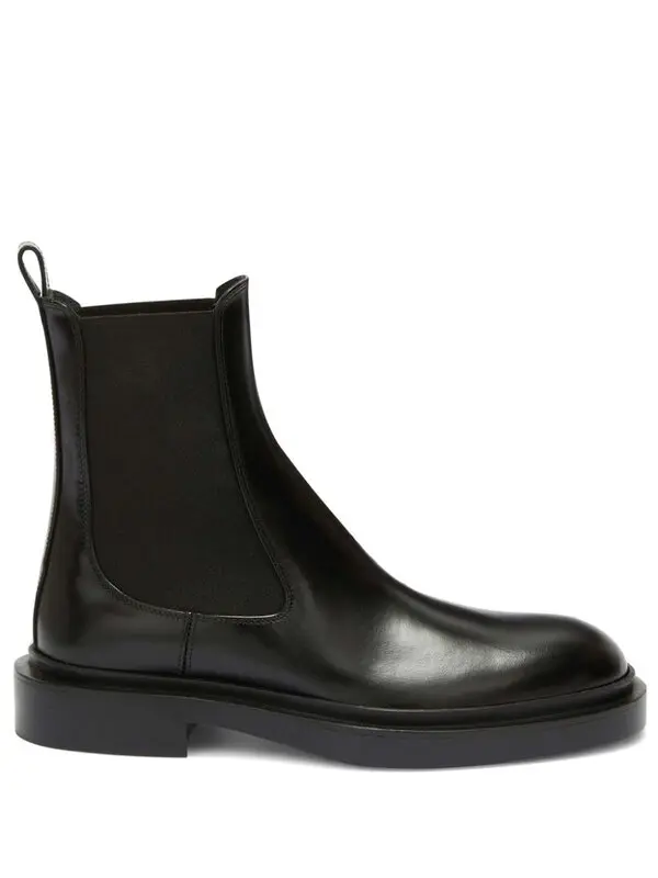JIL SANDER 30mm Leather Ankle Boots