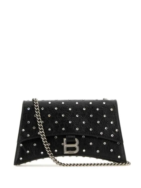 Balenciaga Small Crush Shoulder Bag - Black