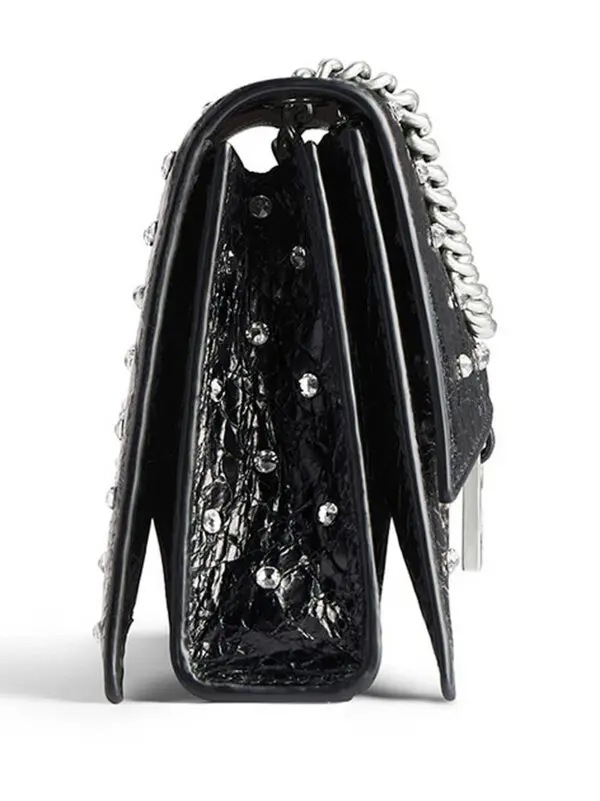 Balenciaga Small Crush Shoulder Bag - Black