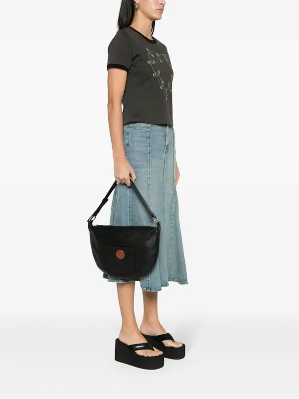 Moschino Adjustable Leather Shoulder Bag