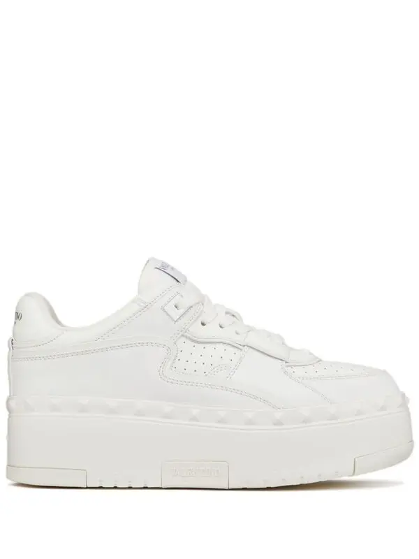 Valentino Garavani Freedots Xl Leather Sneakers - White
