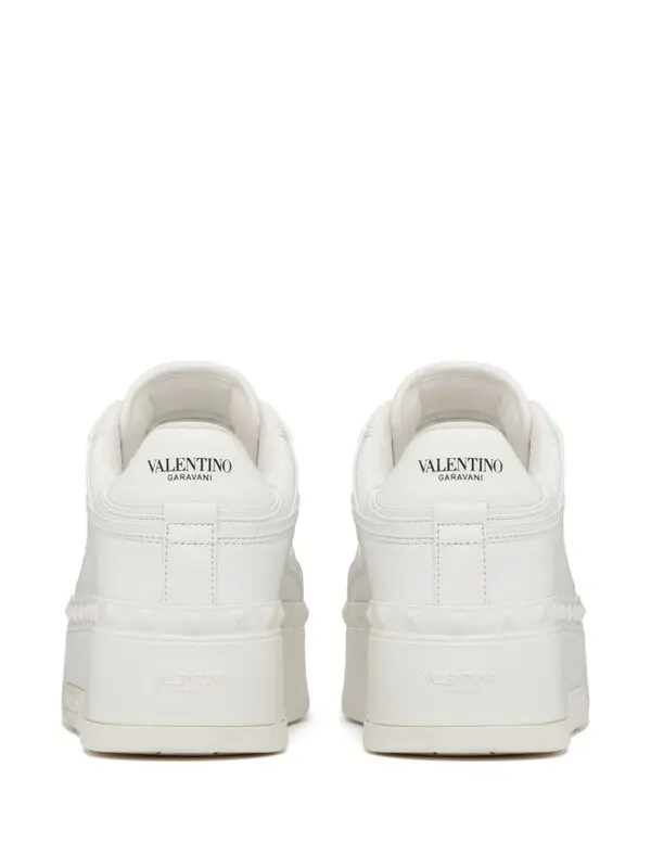 Valentino Garavani Freedots Xl Leather Sneakers - White