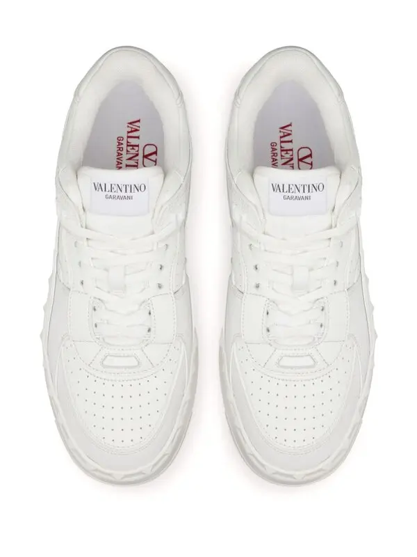 Valentino Garavani Freedots Xl Leather Sneakers - White
