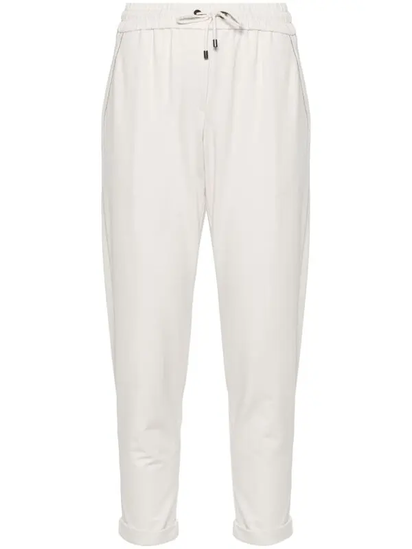 Brunello Cucinelli Drawstring-fastening Trousers - Neutrals