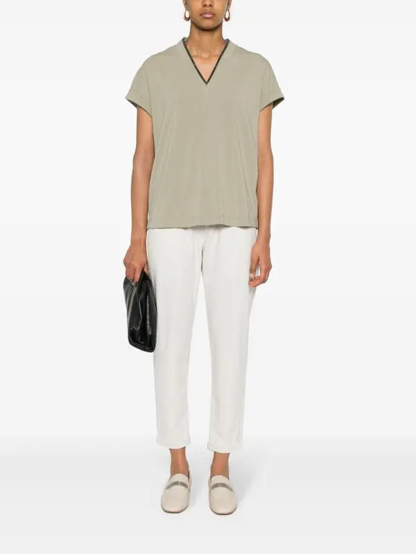 Brunello Cucinelli Drawstring-fastening Trousers - Neutrals