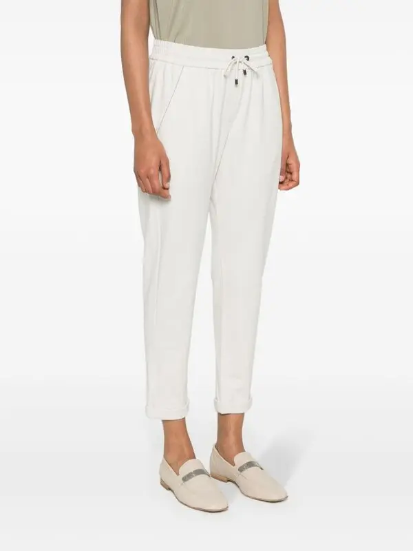 Brunello Cucinelli Drawstring-fastening Trousers - Neutrals