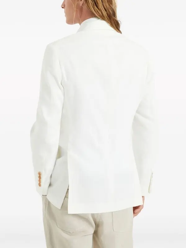 Brunello Cucinelli Double-breasted Linen Blazer