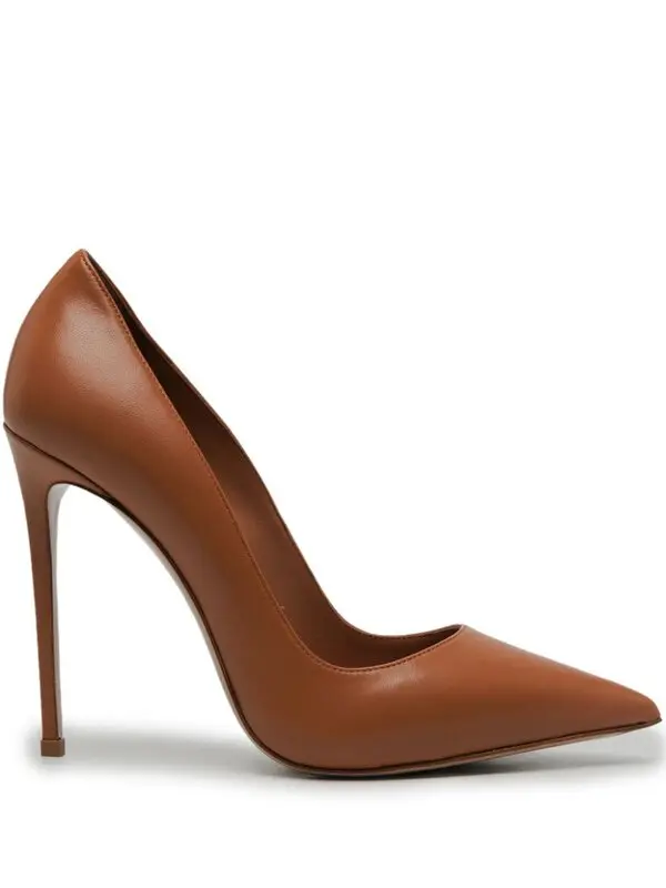 LE SILLA Eva 120mm Leather Pumps - Brown