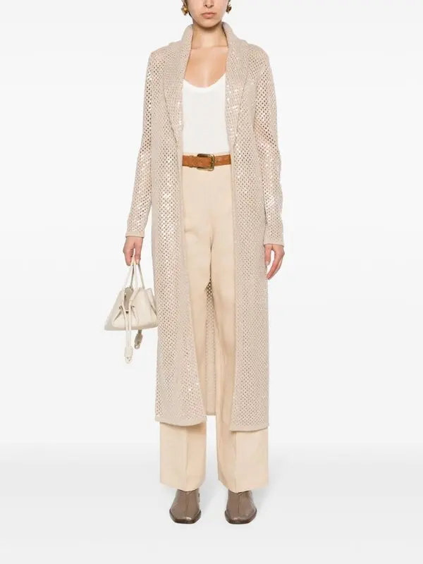 Ralph Lauren Sequinned Cashmere Cardigan-coat