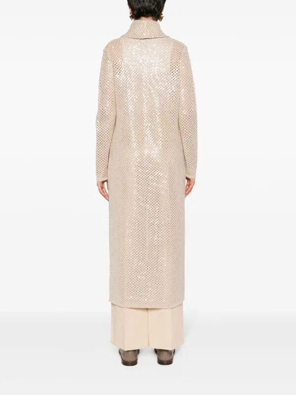 Ralph Lauren Sequinned Cashmere Cardigan-coat