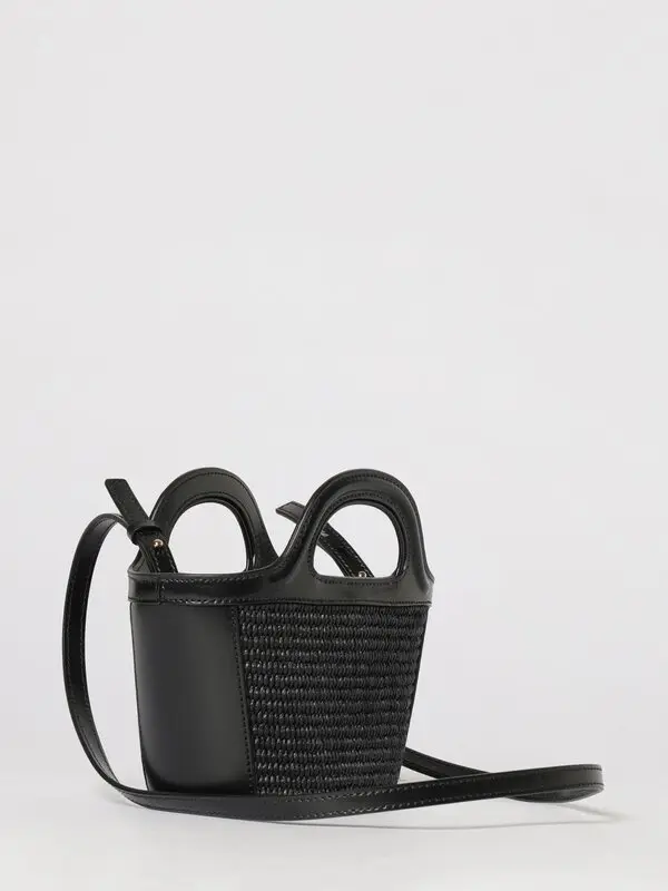 Marni Raffia Top Handle Bag - Black