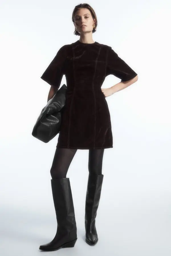 chinese dress ladies SLIM BLACK LEATHER – Jacques Solovière Paris main image 1