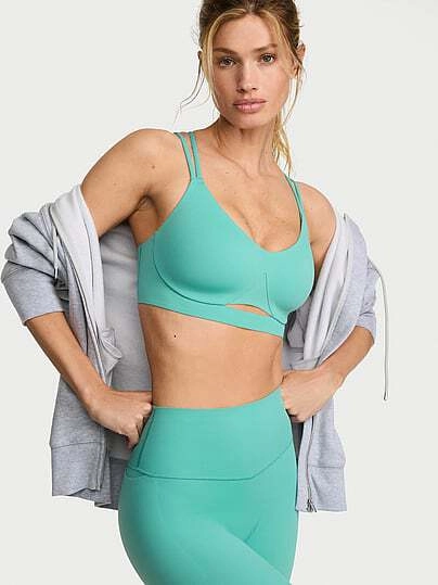 Victoria's Secret Vsx Elevate™ Strappy-comfort Sports Bra - Blue