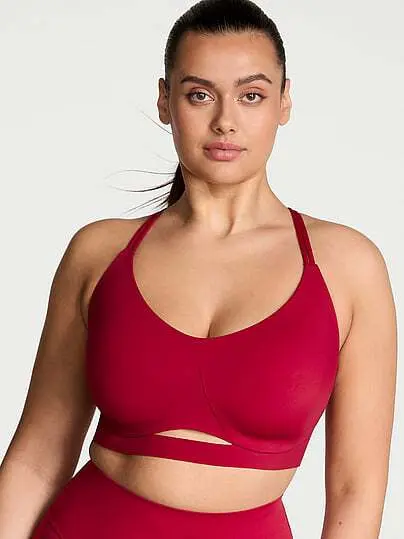 Victoria's Secret Vsx Elevate™ Strappy-comfort Sports Bra - Red