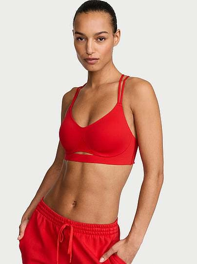 Victoria's Secret Vsx Elevate™ Strappy-comfort Sports Bra - Red