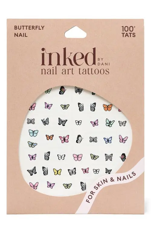 INKED BY DANI Butterfly Nail Art Temporary Tattoos - Multi