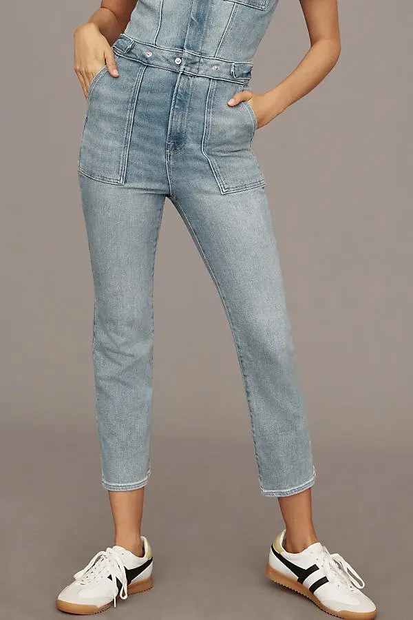 Good American Fit For Success Jumpsuit In Medium Wash Denim - Blue274