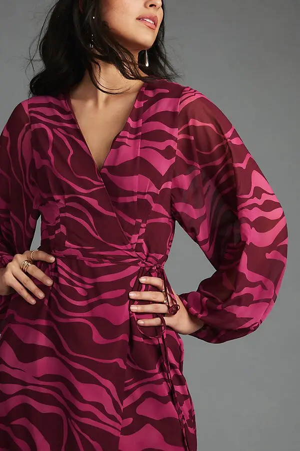 Hutch Wade V-Neck Maxi Dress In Purple - 72% Off | Editorialist