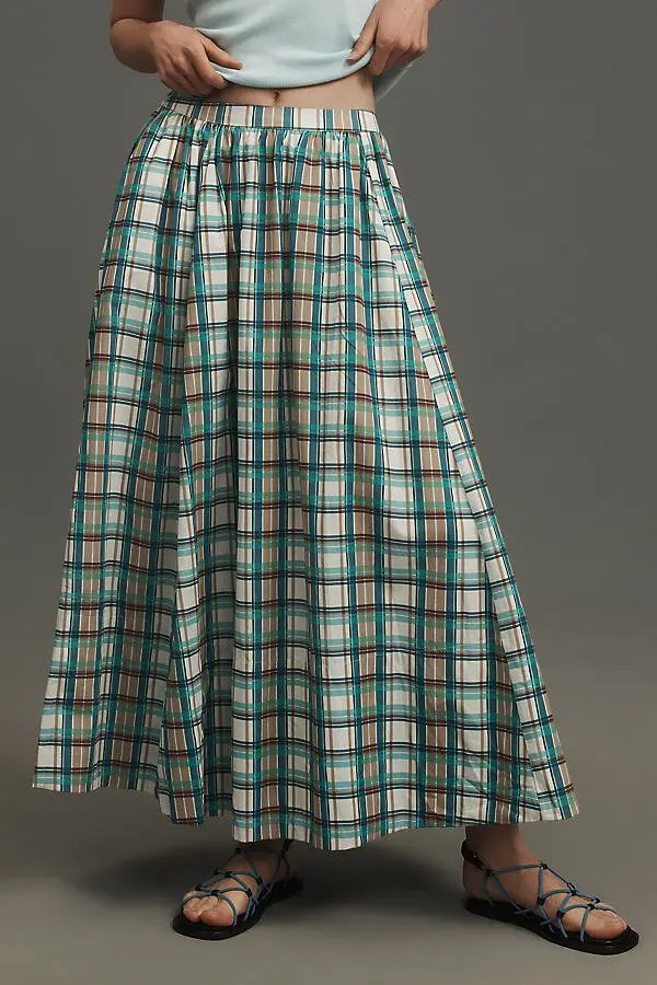 Maeve Jacie Poplin Printed Maxi Skirt