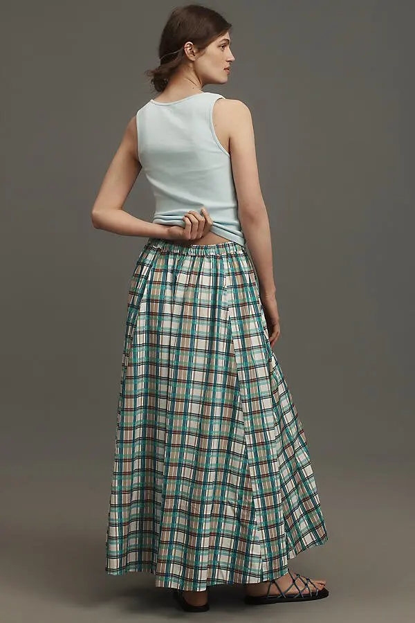 Maeve Jacie Poplin Printed Maxi Skirt