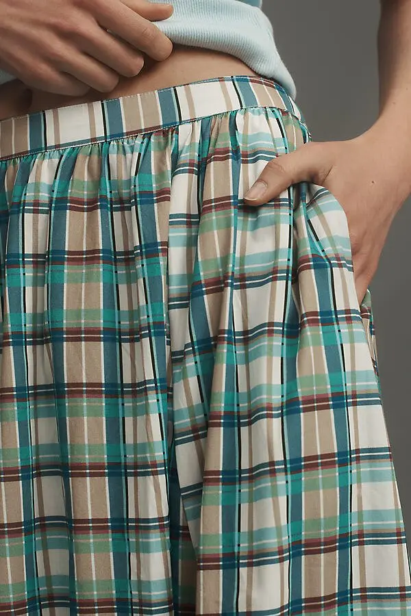 Maeve Jacie Poplin Printed Maxi Skirt