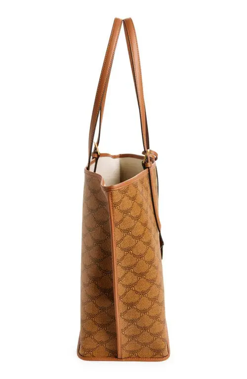Mcm Himmel Lauretos Coated Canvas Shopper Bag - Cognac