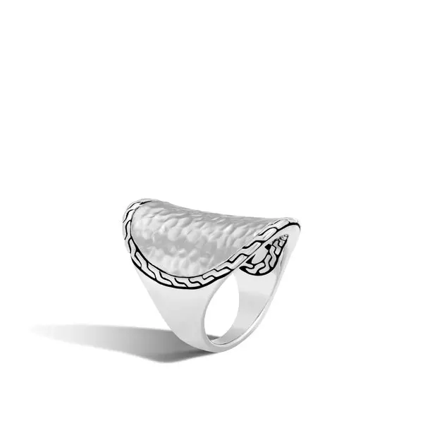 John Hardy Classic Chain Hammered Saddle Ring