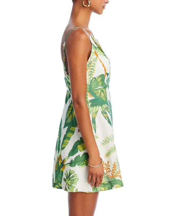 jill linen dress Jill Linen Dress in Mauve With Shallow V Neckline