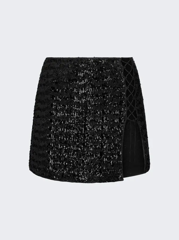 Oseree Mini Skirt - Black