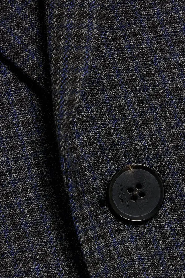 Sandro Checked Wooltweed Blazer - Charcoal