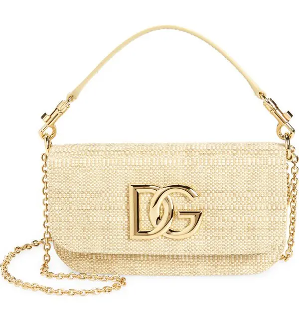 Dolce & Gabbana Raffia Top Handle Bag